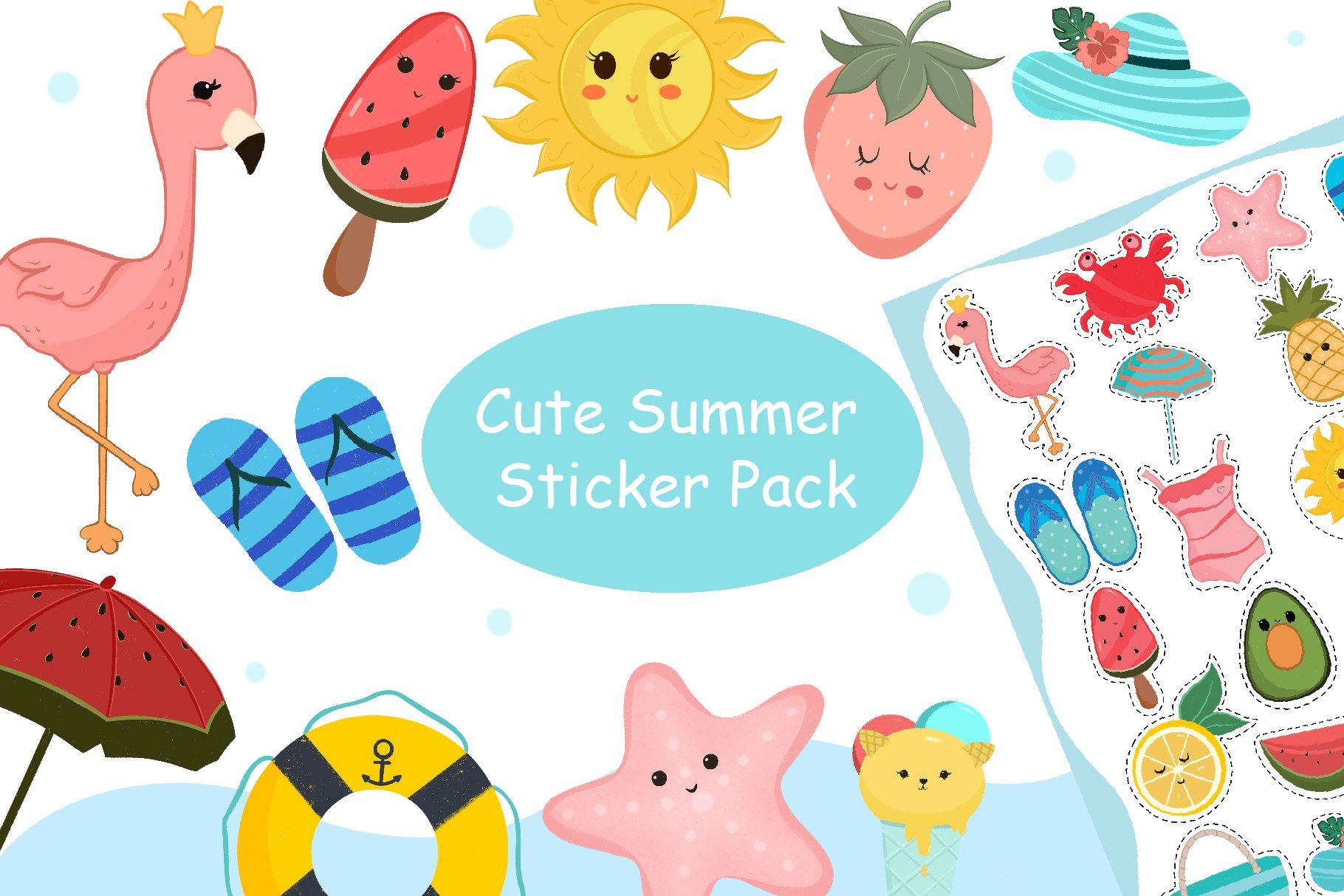 Cute Summer Sticker Pack