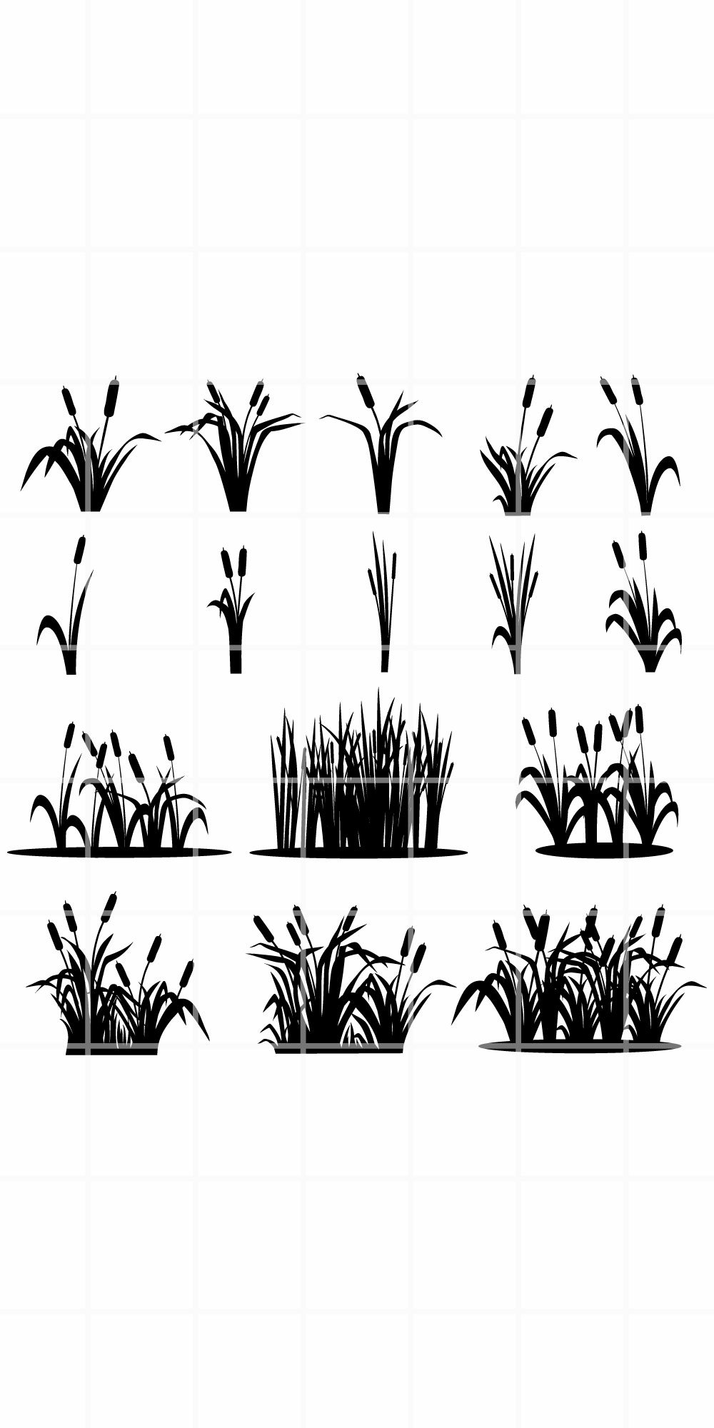 Cattail SVG. Cattail png. Cattail clipart. Cattail cut file.
