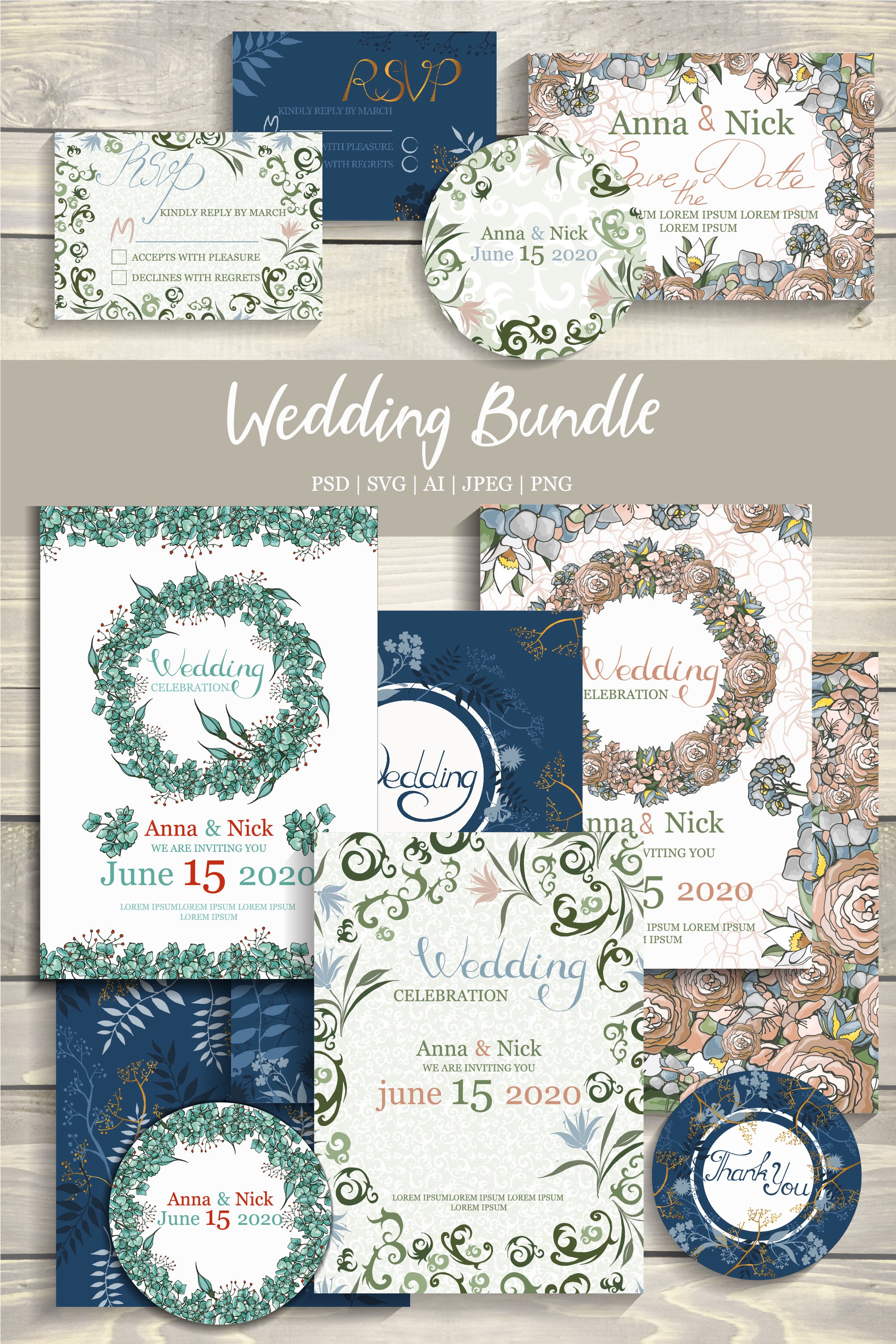 Wedding Cards Template Bundle