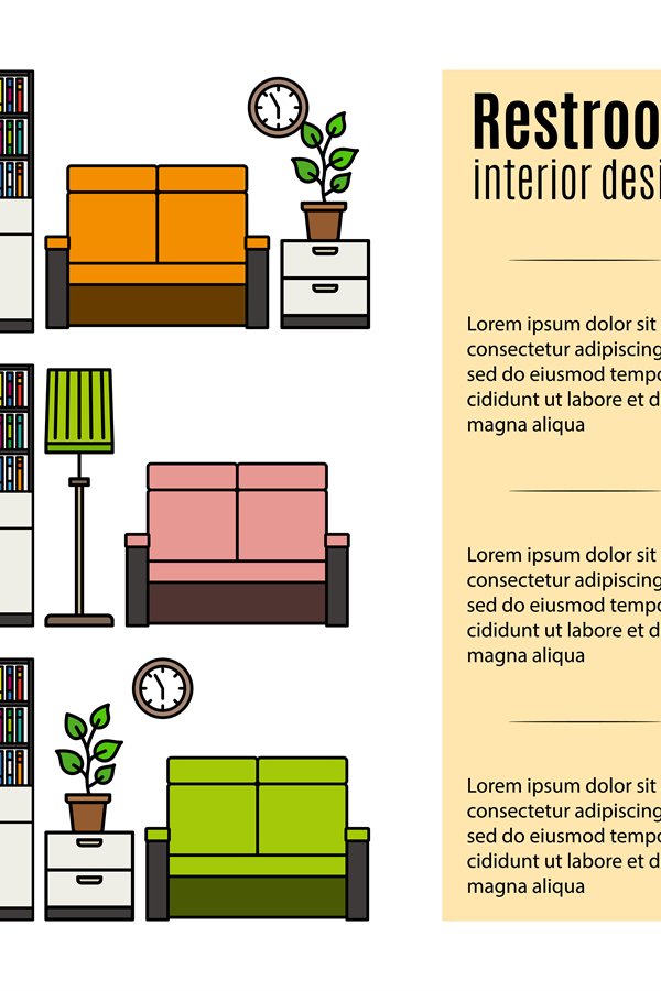 Furniture for restroom infographic
