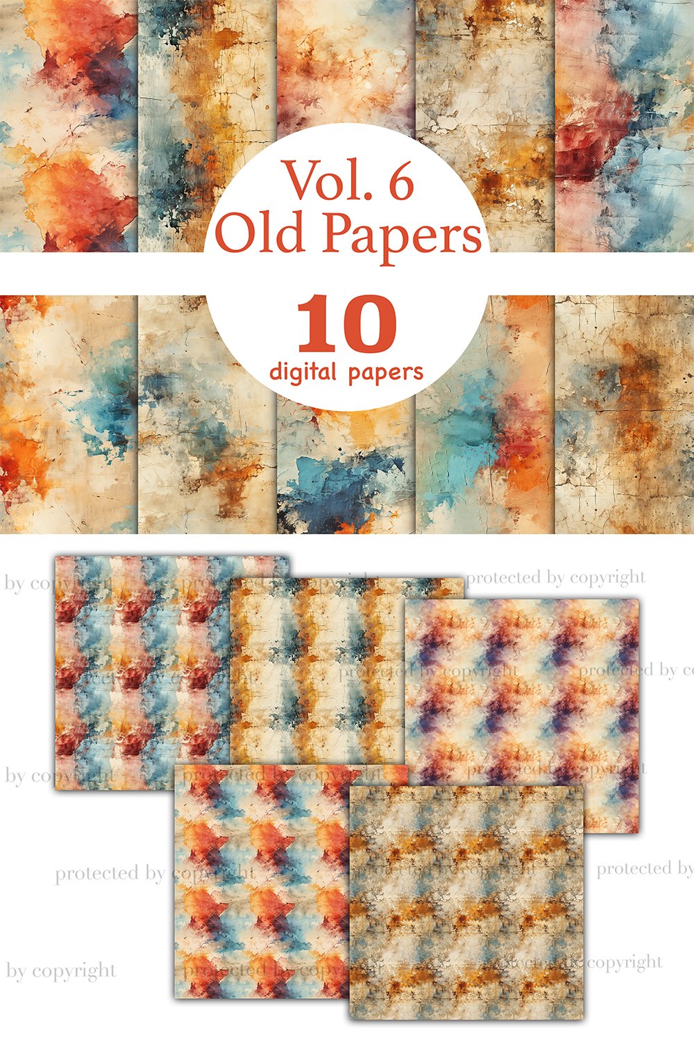 Old Paper Textures Collection | Antique Seamless Pattern
