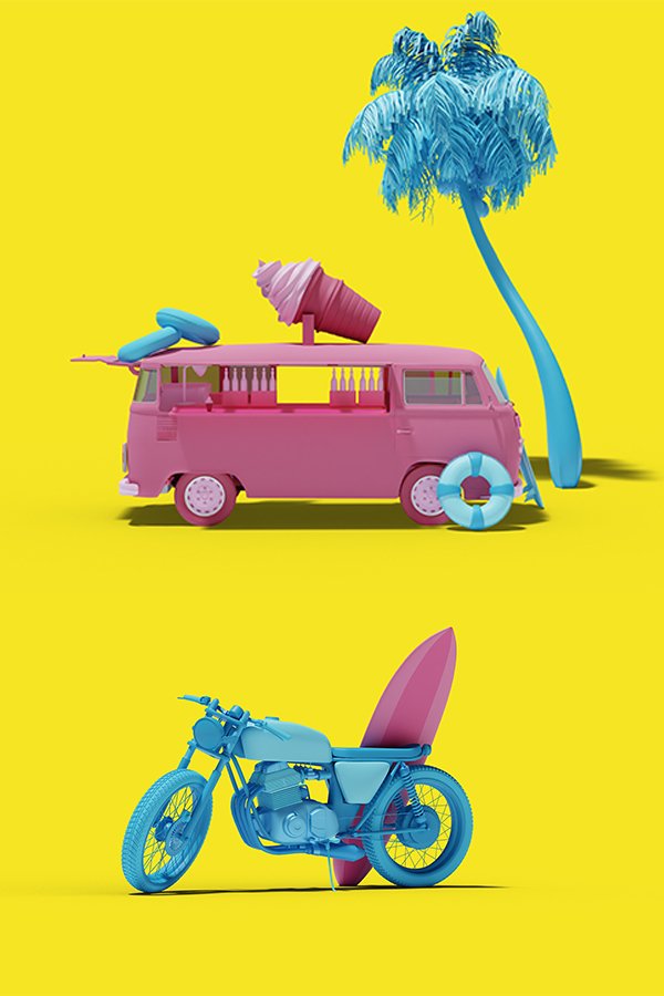 Summer 3D Illustrations