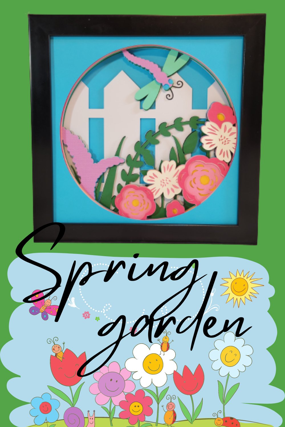 Spring Svg Shadow Box, 3D Layered Covered Bridge Cut File