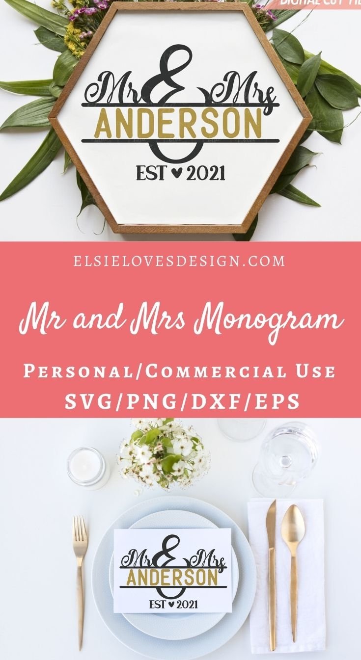 Mr And Mrs Monogram SVG Cut Files (483719)