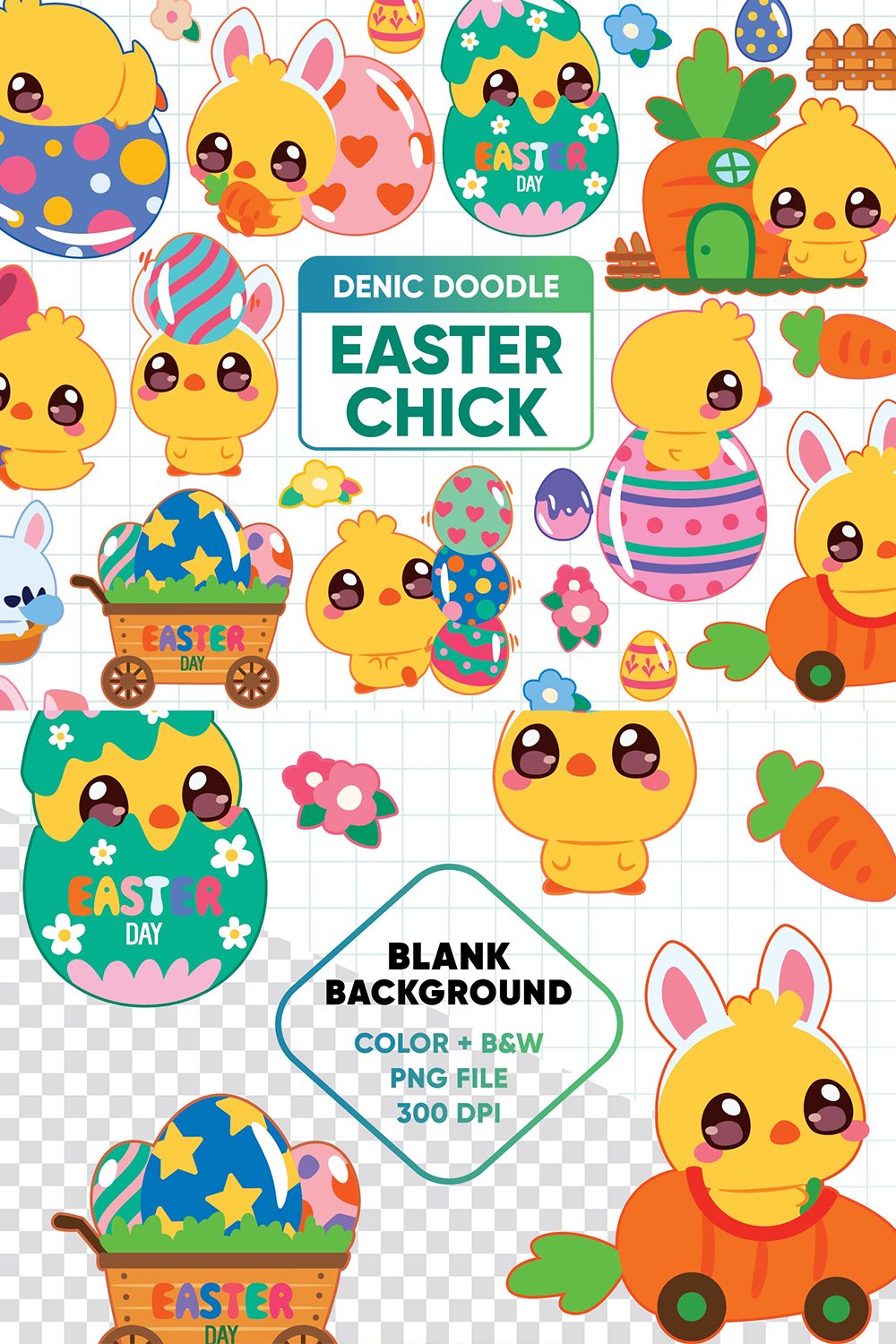 Cute Easter Chick Clipart - Adorable Spring Holiday