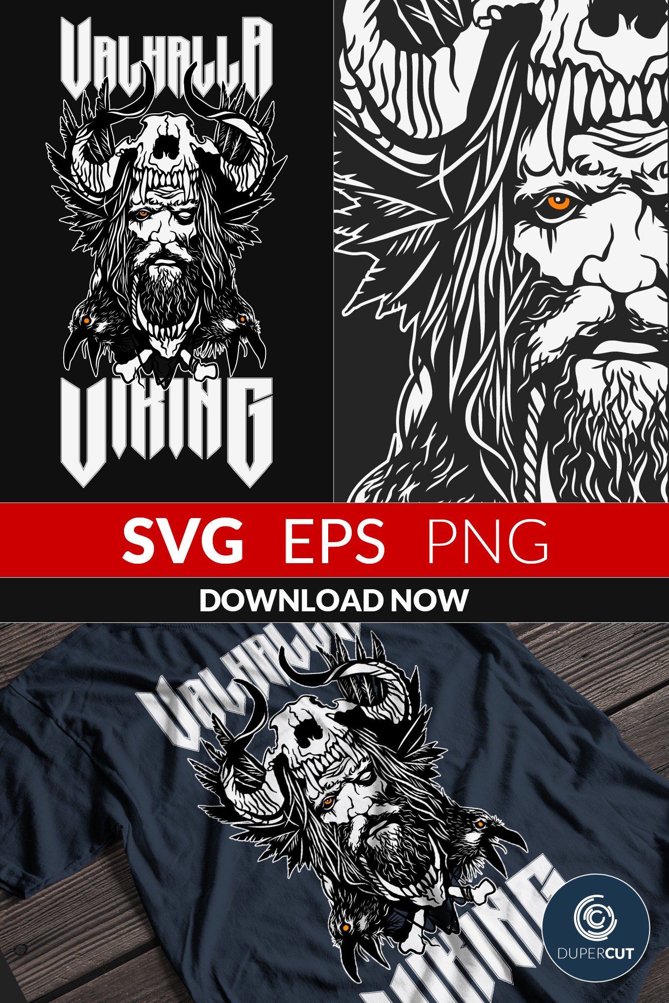 SVG / EPS / PNG Valhalla Viking