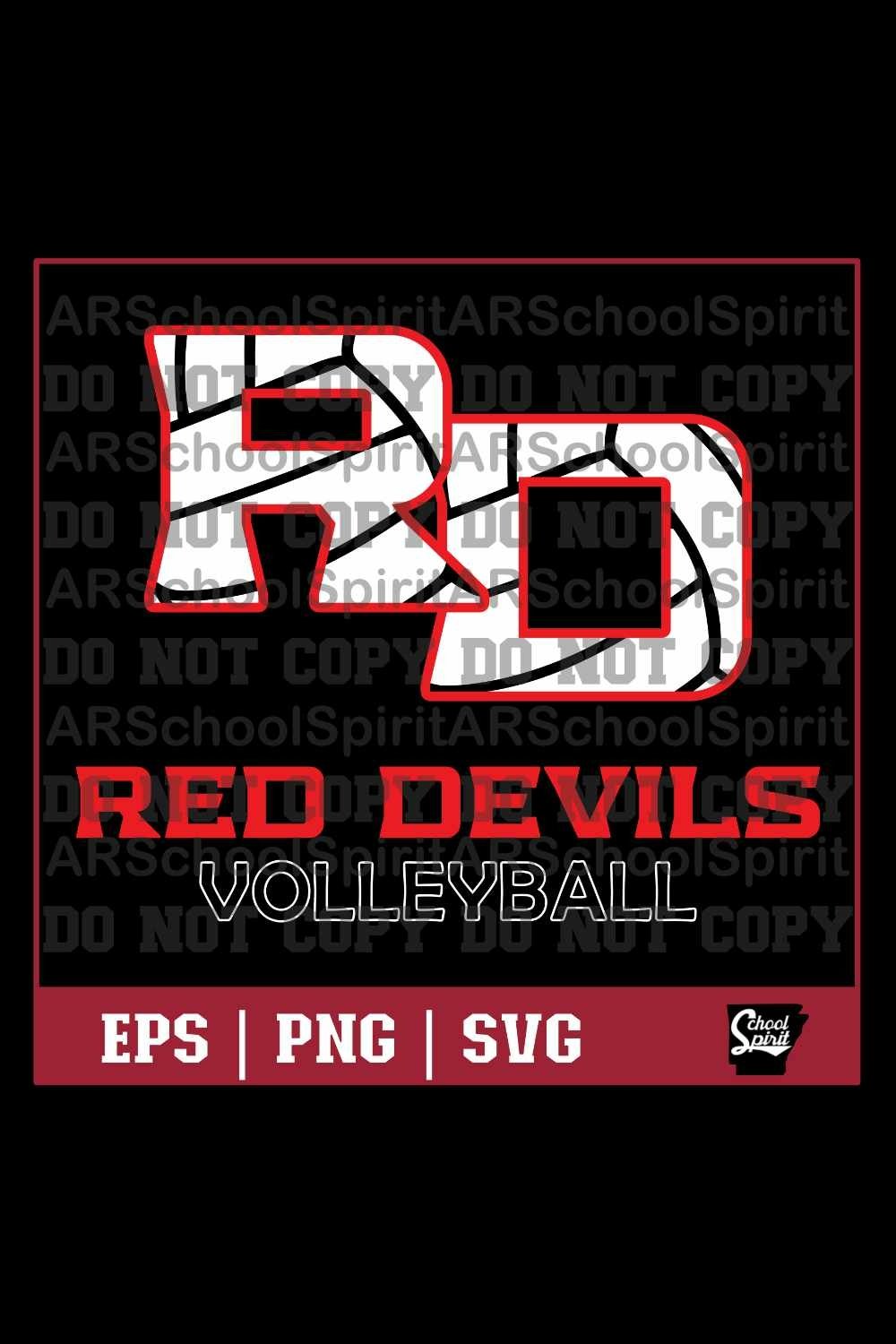 Red Devils Volleyball Design
