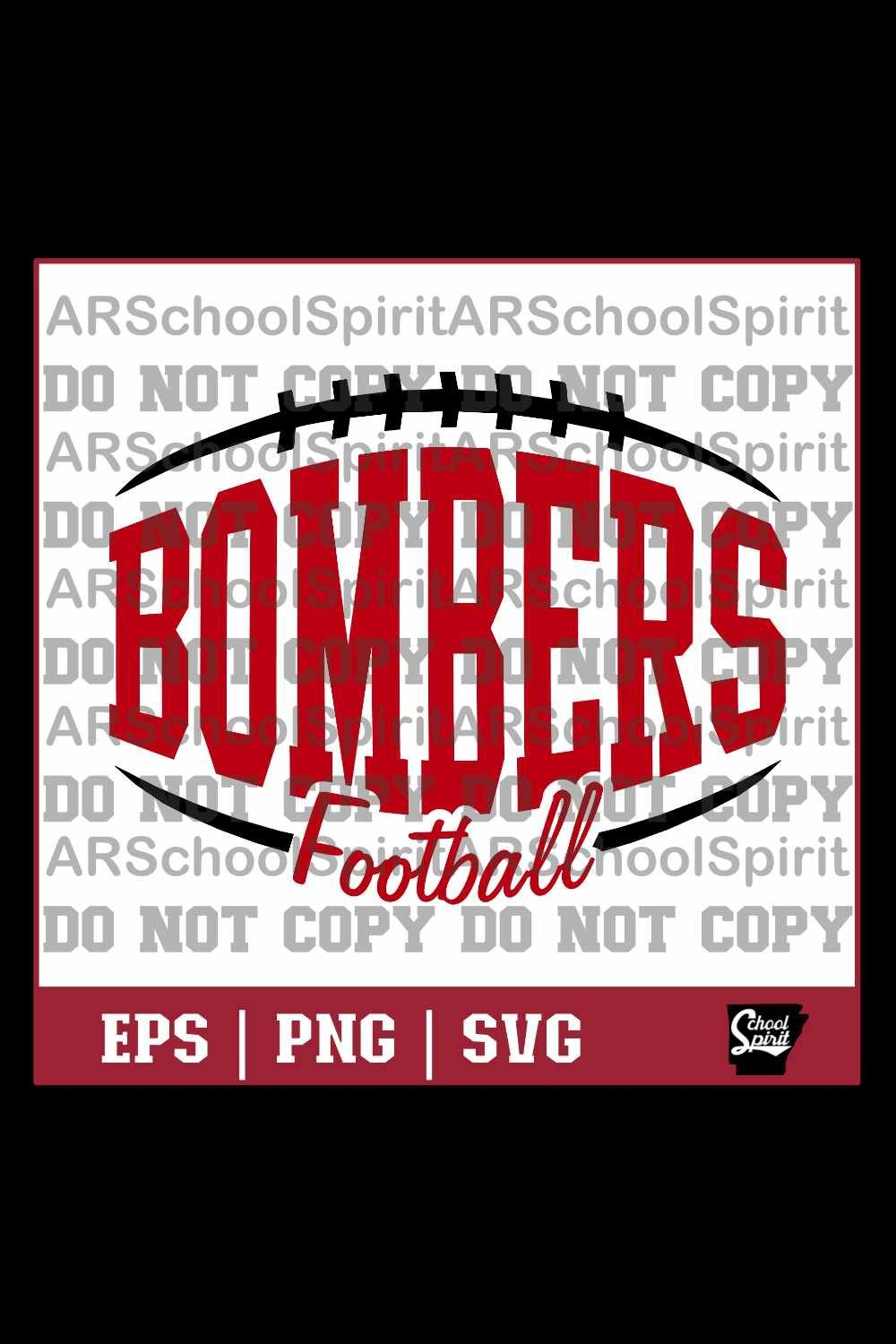 Bombers Football SVG Shirt Design
