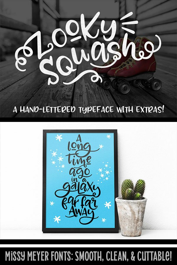 Zooky Squash - a hand-lettering font (7209)