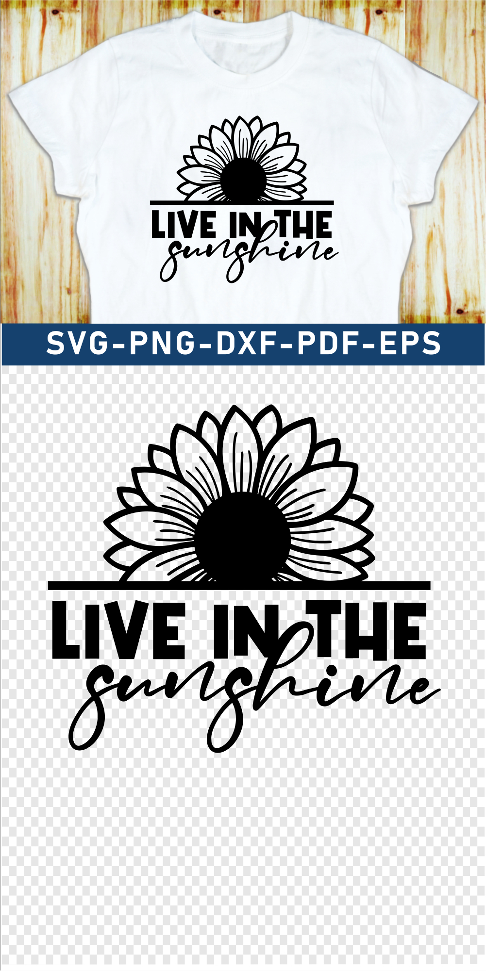 Live in the sunshine SVG, Positive Quotes T Shirt SVG Design