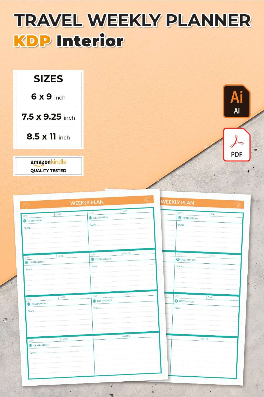 Travel Weekly Planner | Printable Planner