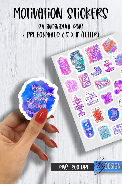 Stickers Motivation Bundle. Printable Sticker (1458714)