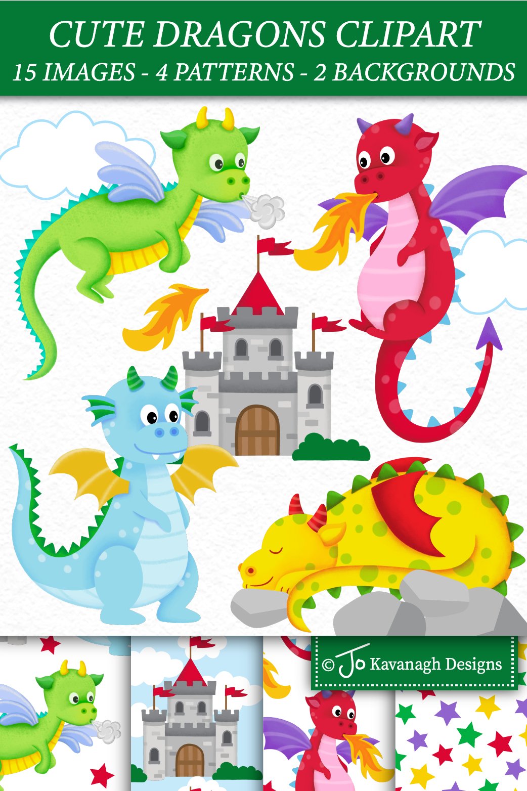 Dragon clipart, Cute dragon graphics and illustrations