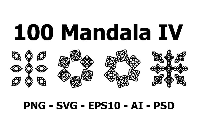 100 mandala collections in line style. (1261179)
