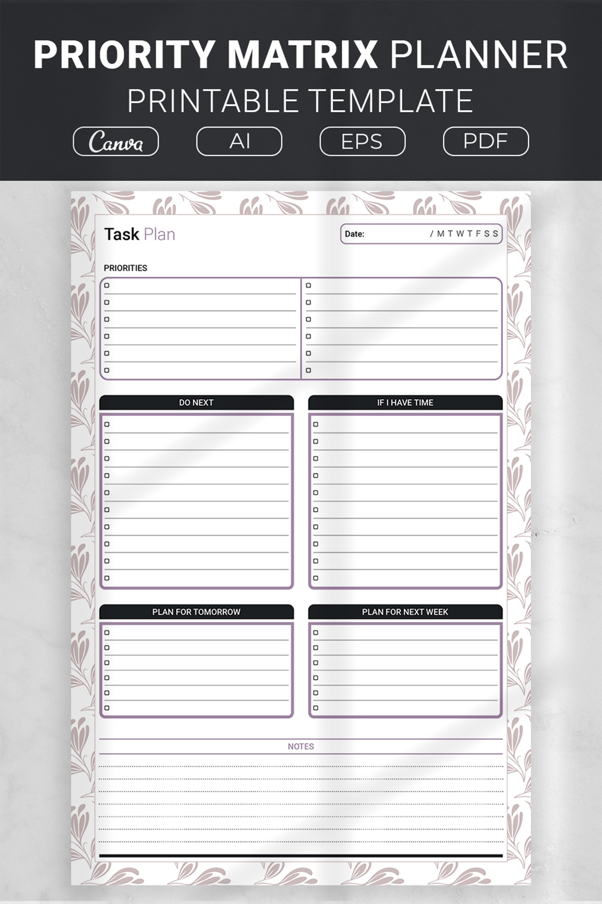 Priority Matrix Planner (3010874)
