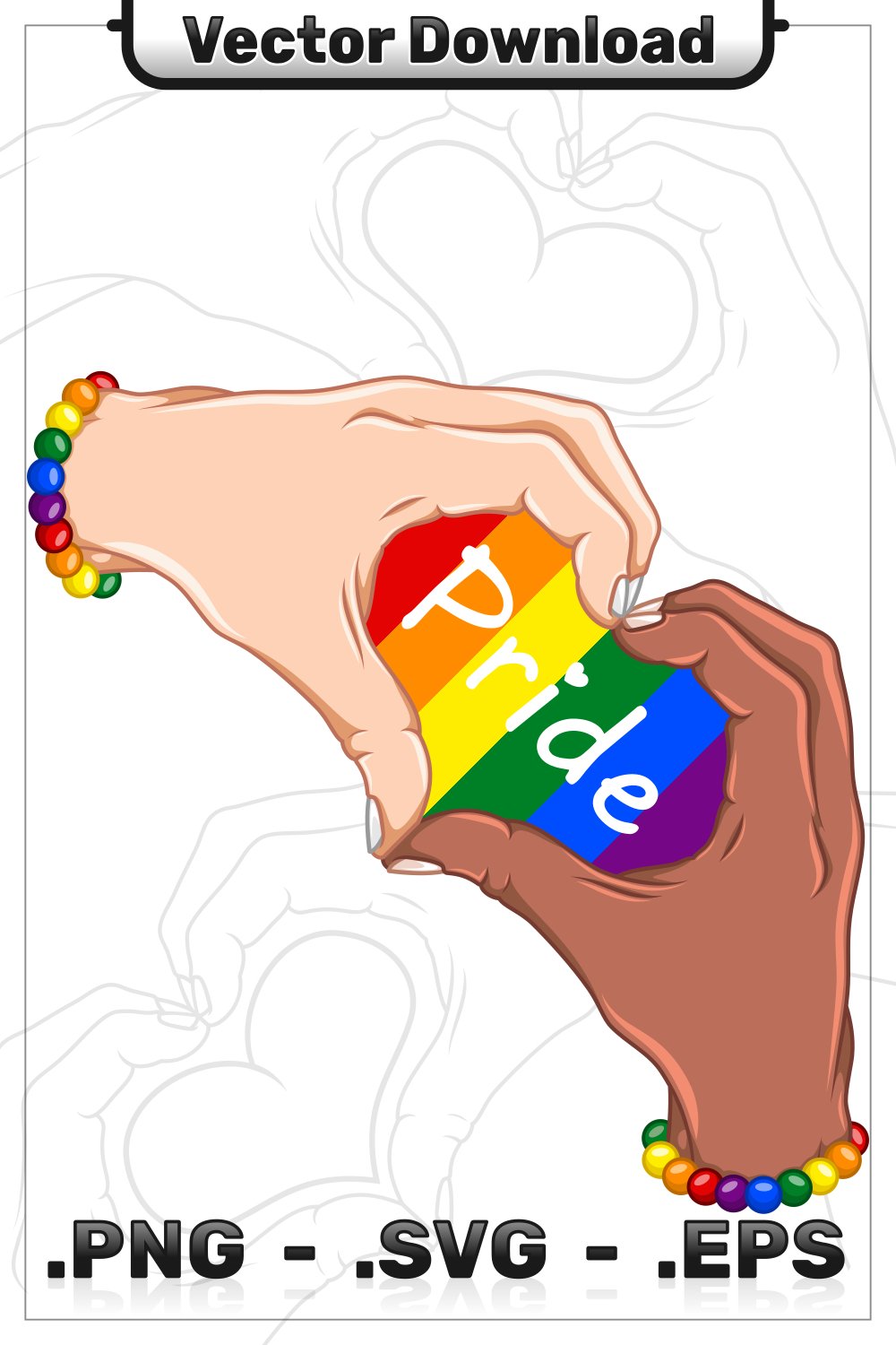 Vector Design Of Arms Forming A Heart