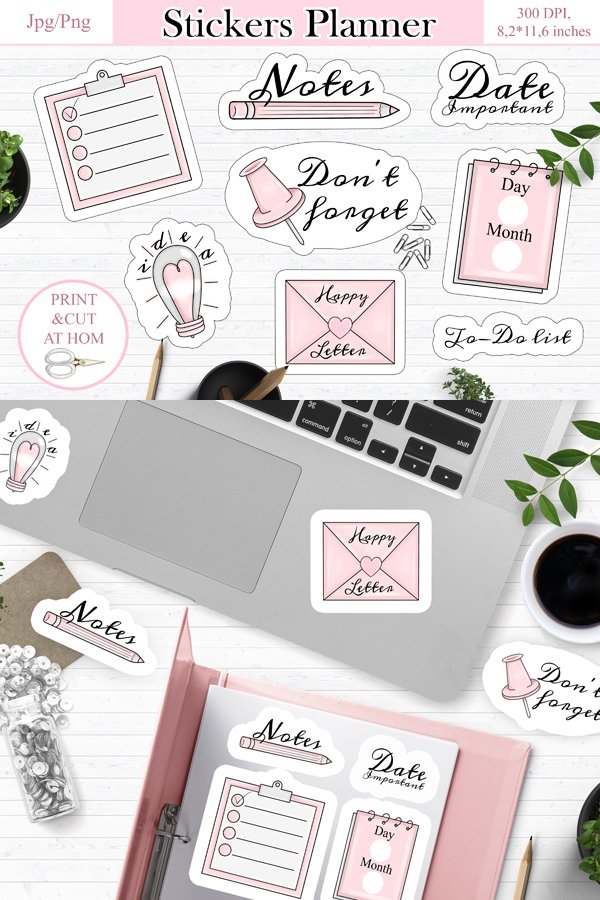 Planner Printable Stickers Design/ Stickers for (1445297)
