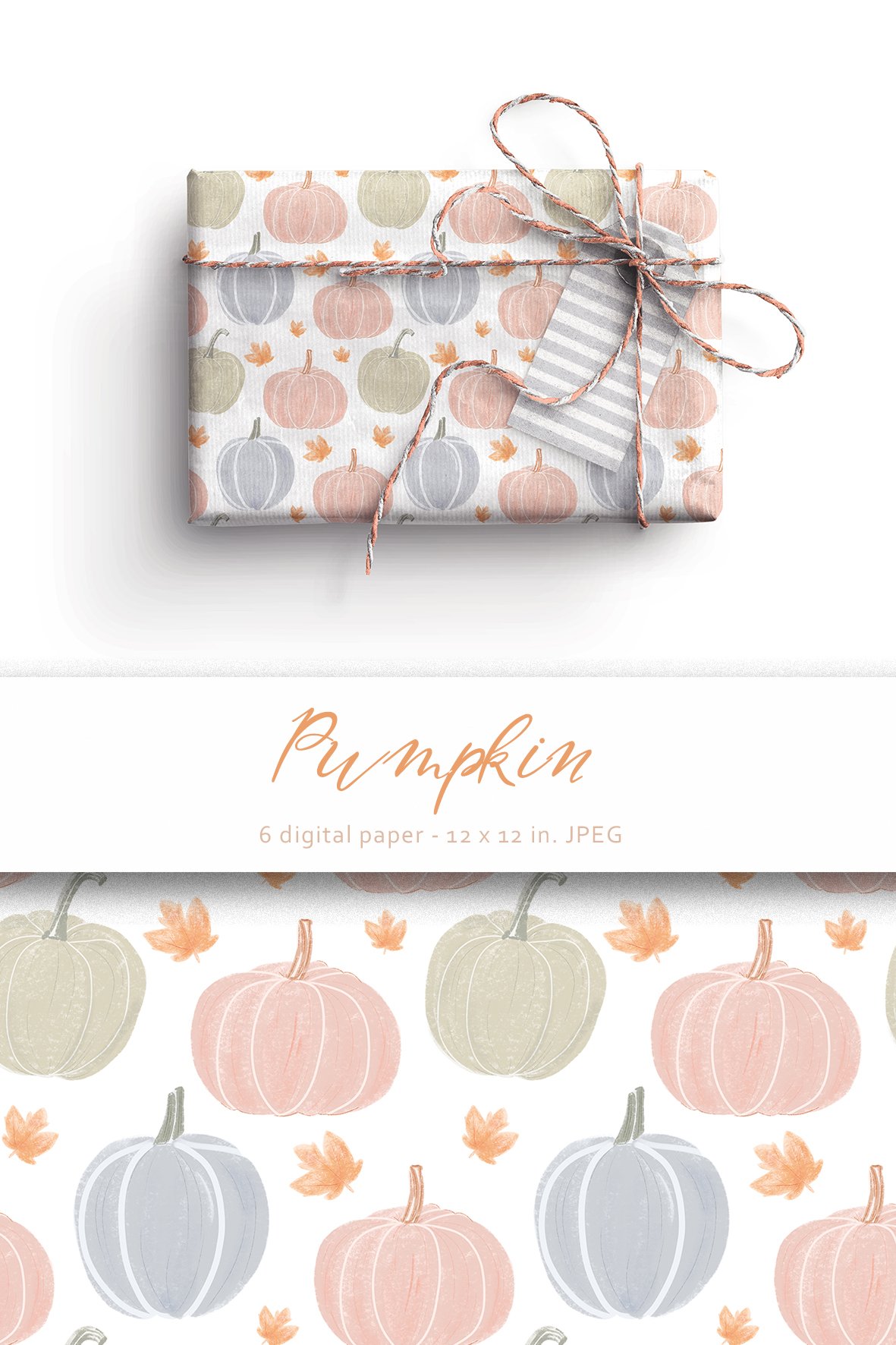 Pumpkin digital paper, fall pattern (1897966)