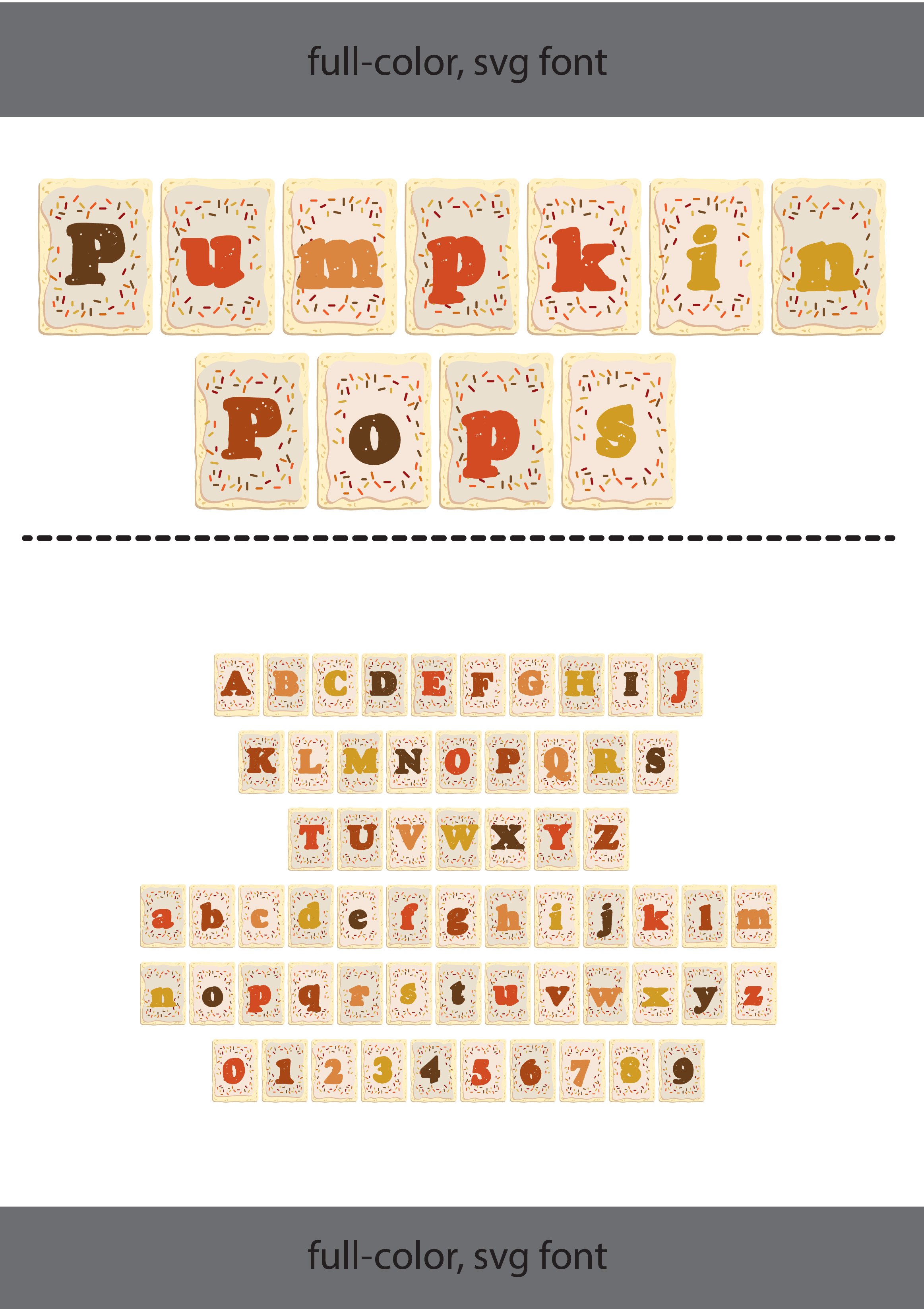 Autumn Themed Full Color SVG Font