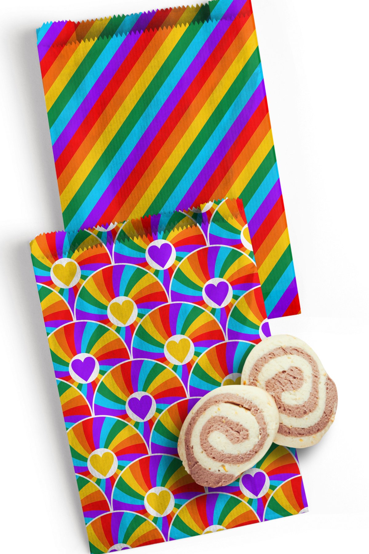 LGBT Pride Rainbow Seamless Patterned Paper Set of 12 PNG