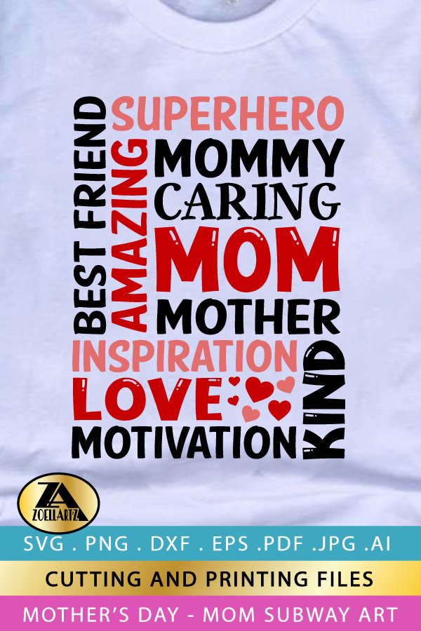 Mom Subway Art SVG Mothers Day SVG Mom Life SVG for Cricut