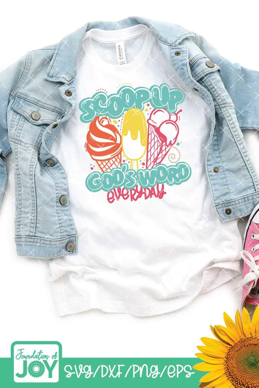 Scoop up Gods word, Christian Kid svg, Ice Cream svg