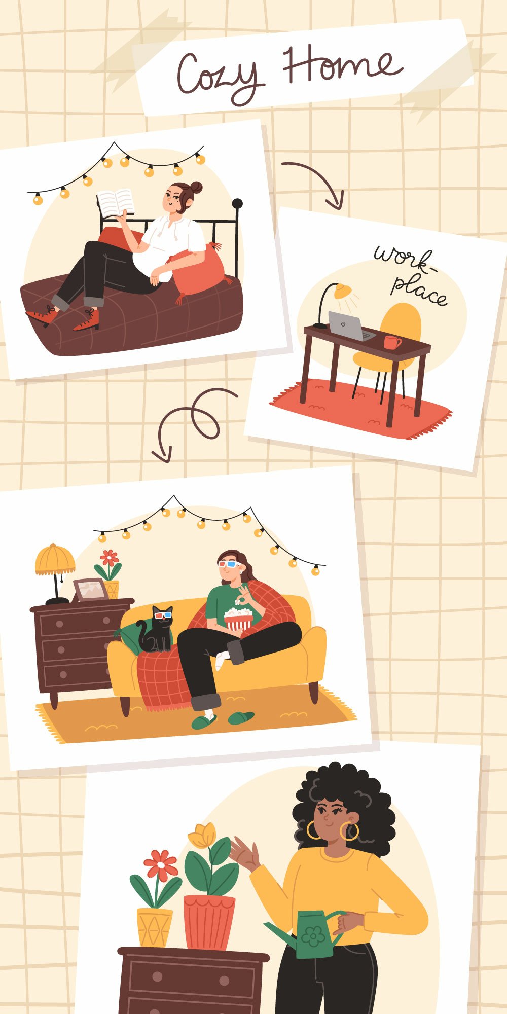 Cozy Home - a Collection of Illustration