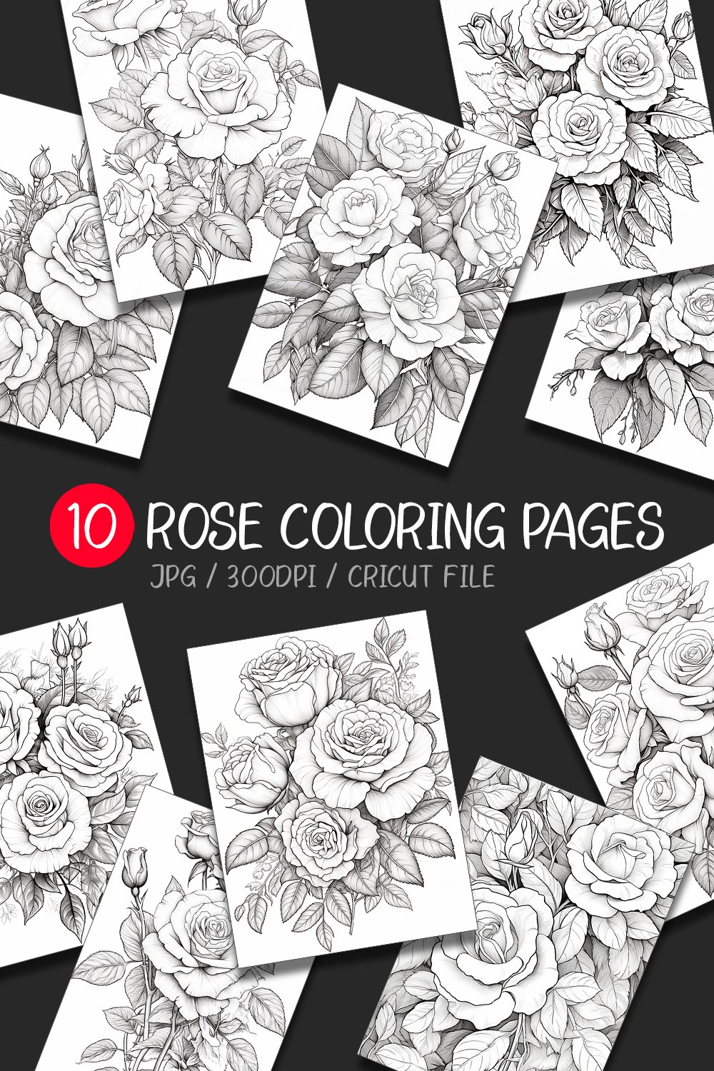 Rose Coloring Page | Coloring Book For Adult, Flower
