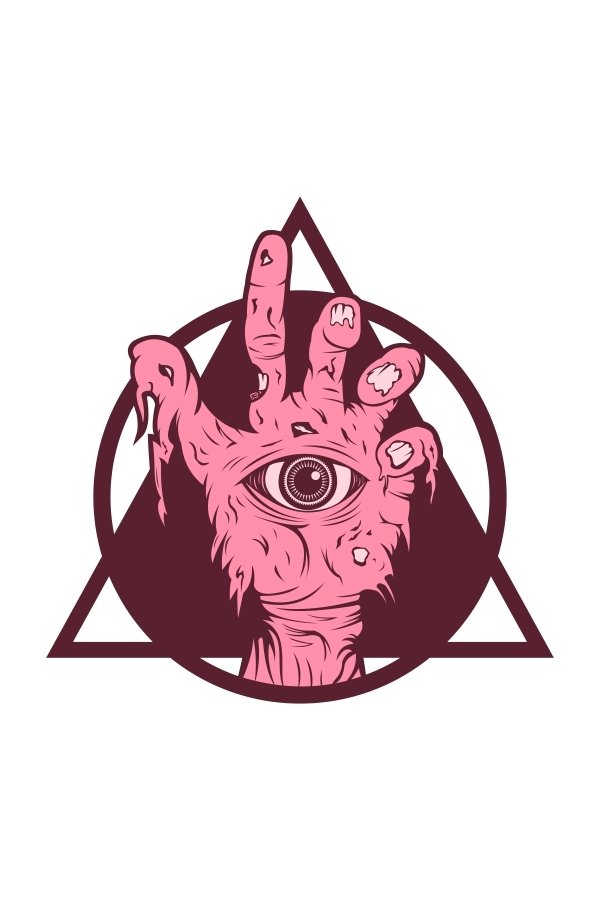 Zombie Hand Triangle vector illustration (1014641)