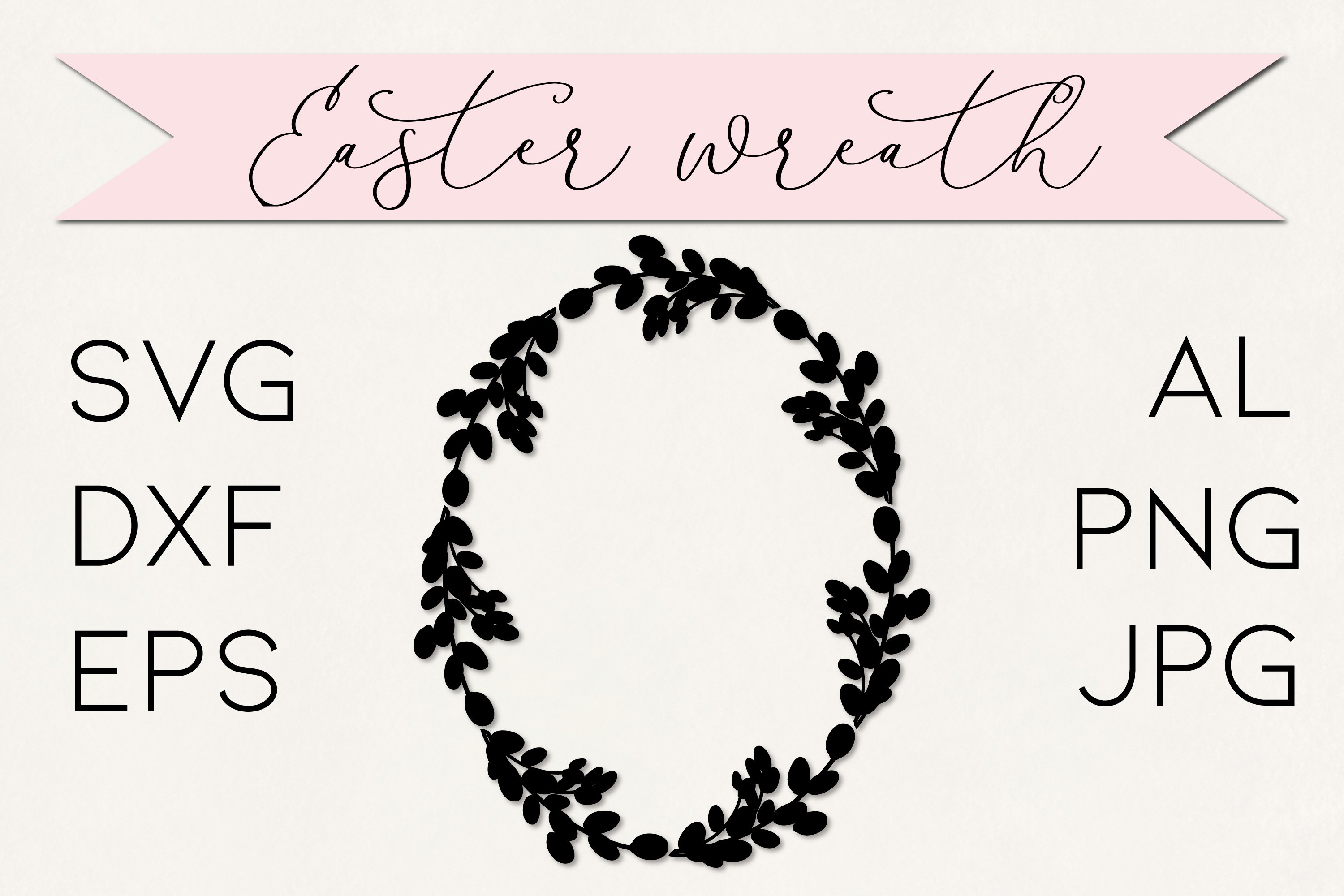 Wreath SVG | Easter oval frame SVG | Easter (1221619)