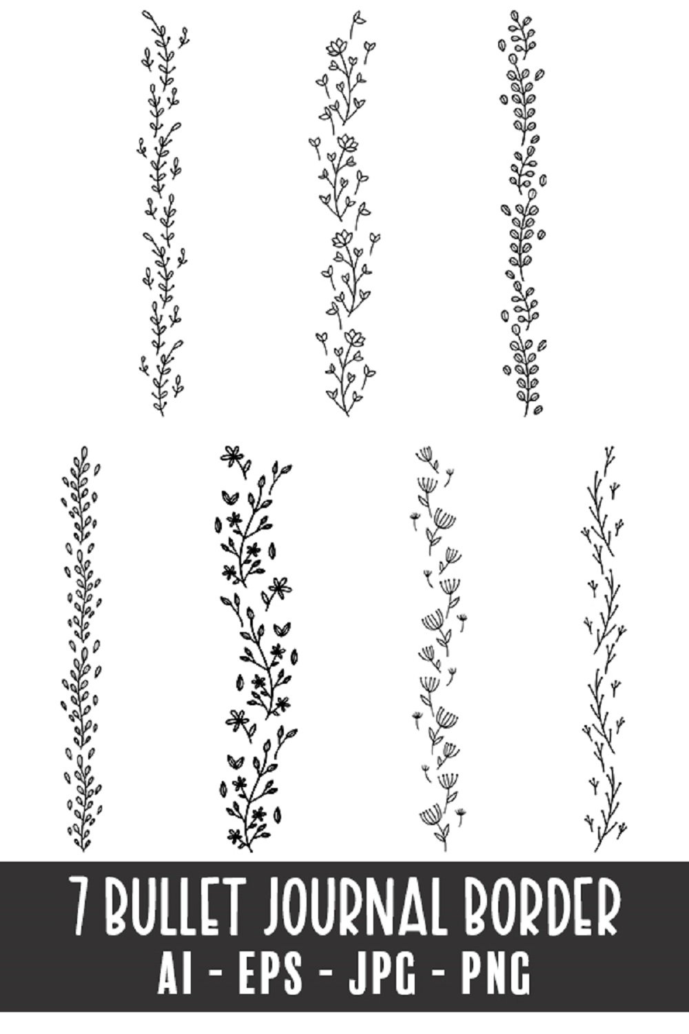Bullet Journal Border | 7 variations