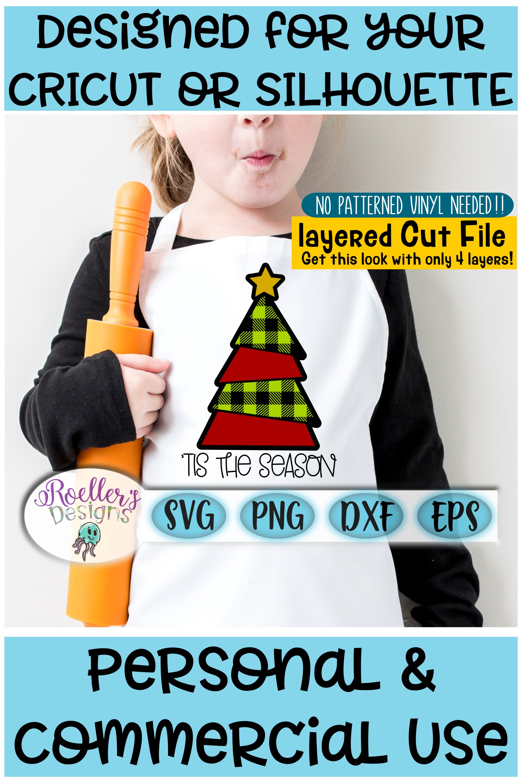 Tis the Season - A Christmas Cricut Layered Cut File SVG