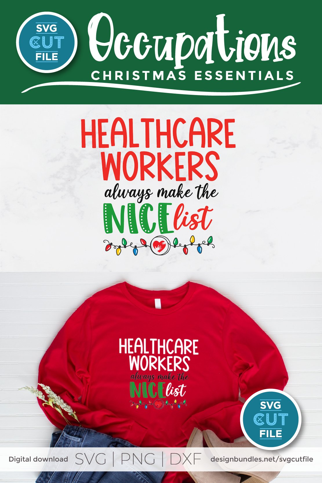 Healthcare worker Christmas svg, a health care (1100967)