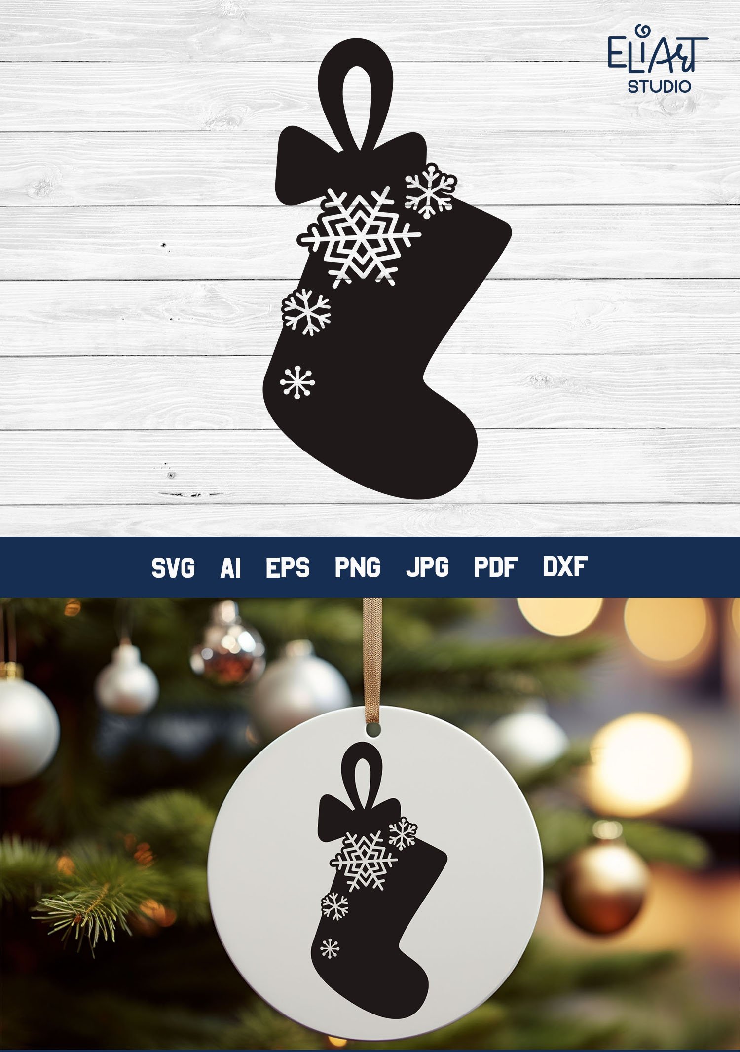 Christmas Stocking SVG | Christmas Home Decoration