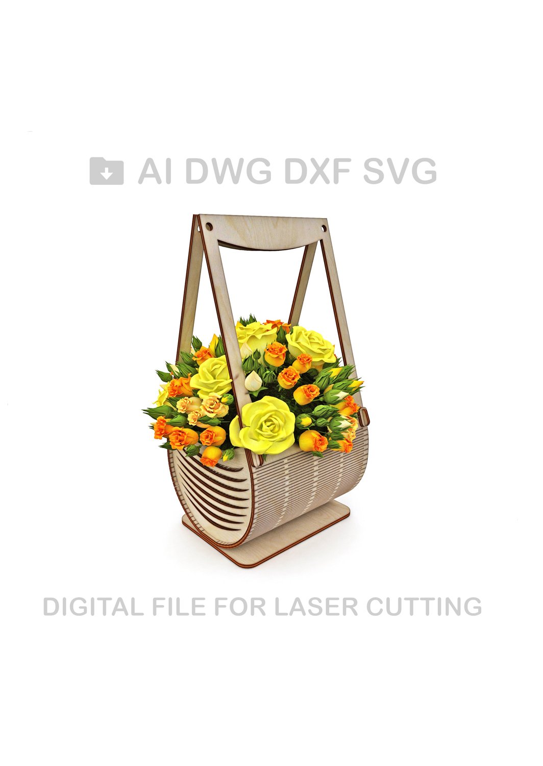 Flower box vector for CNC svg vector file (1960718)