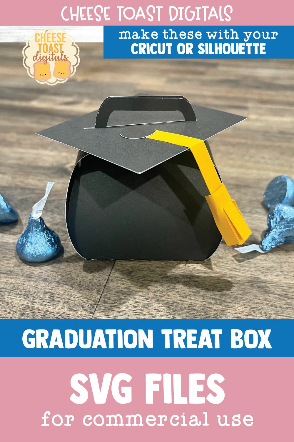 Grad Cap Treat Box SVG | Candy Party Favor for Graduation