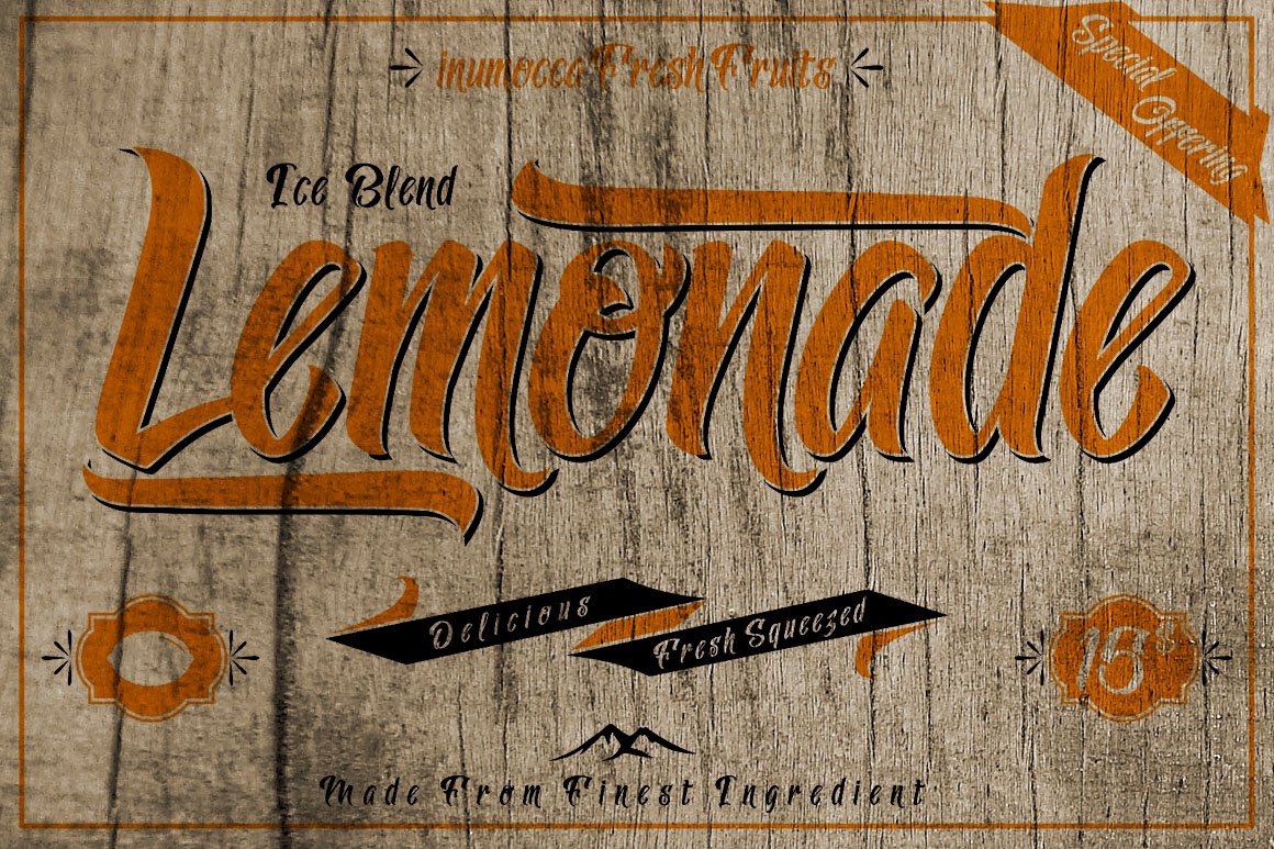 Lemonade Typeface with 5 Badges Bonus (4956)