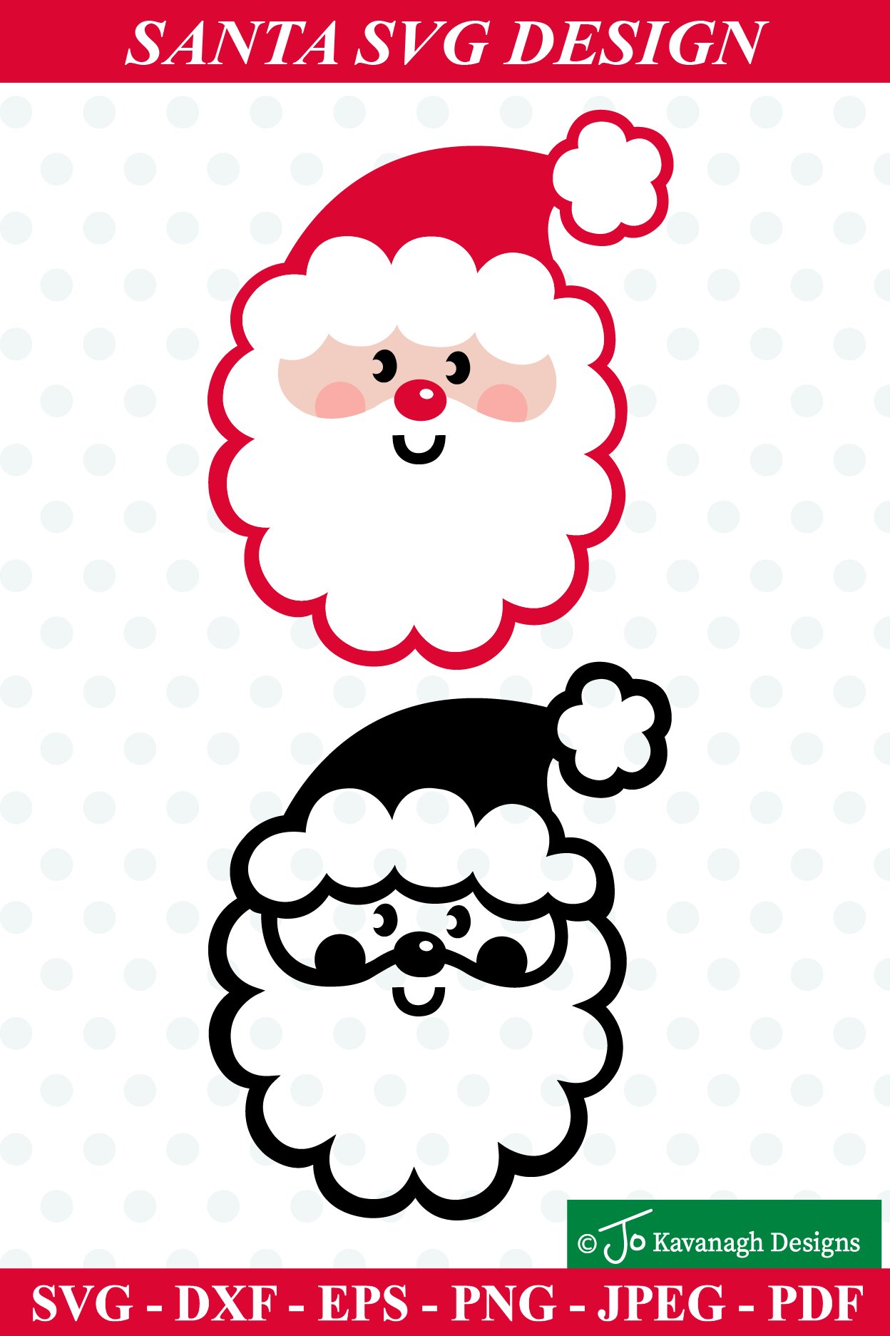 Christmas SVG | Santa SVG | Christmas Clipart | Santa Head
