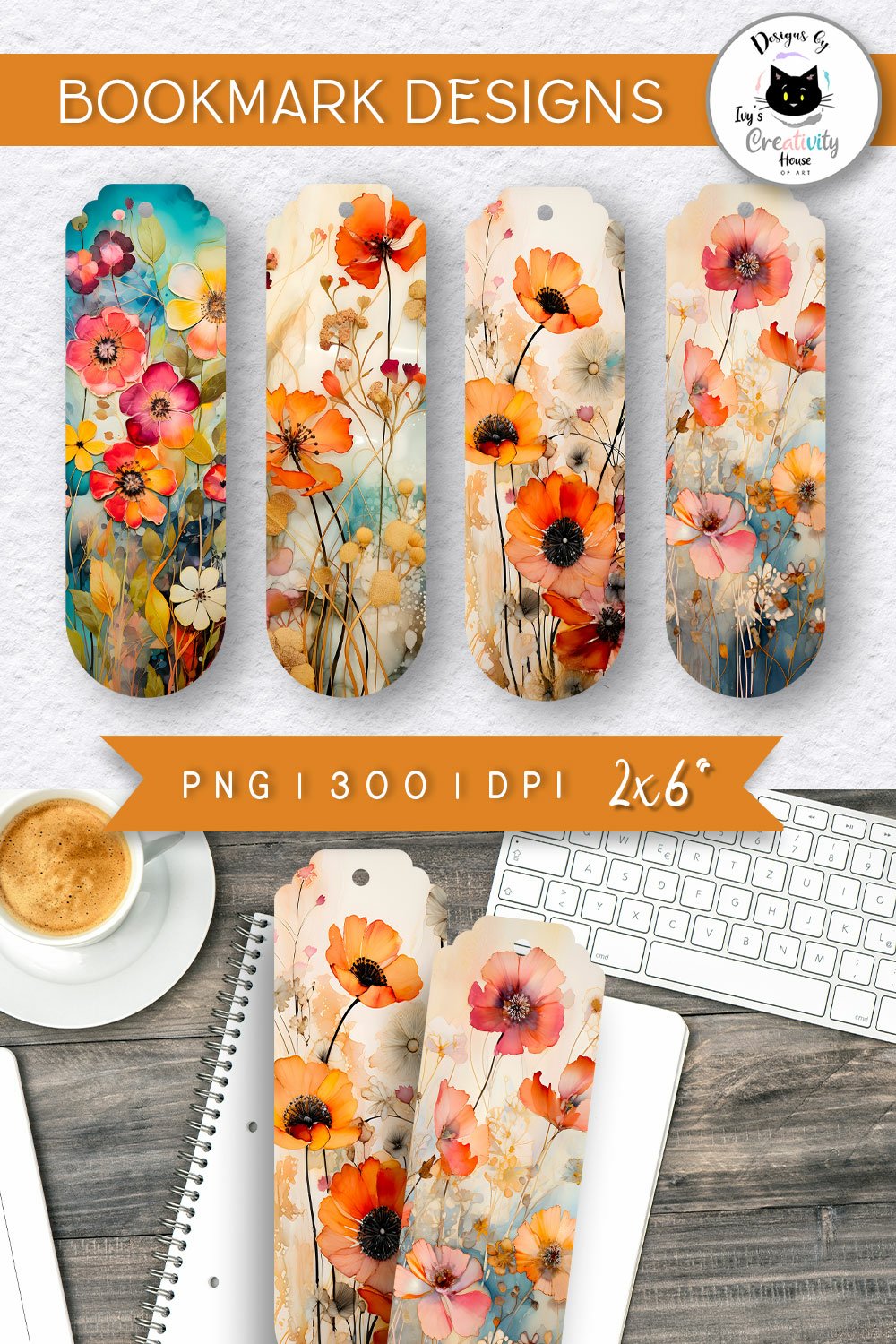 Wildflower Bookmark Designs | Floral Bookmarks