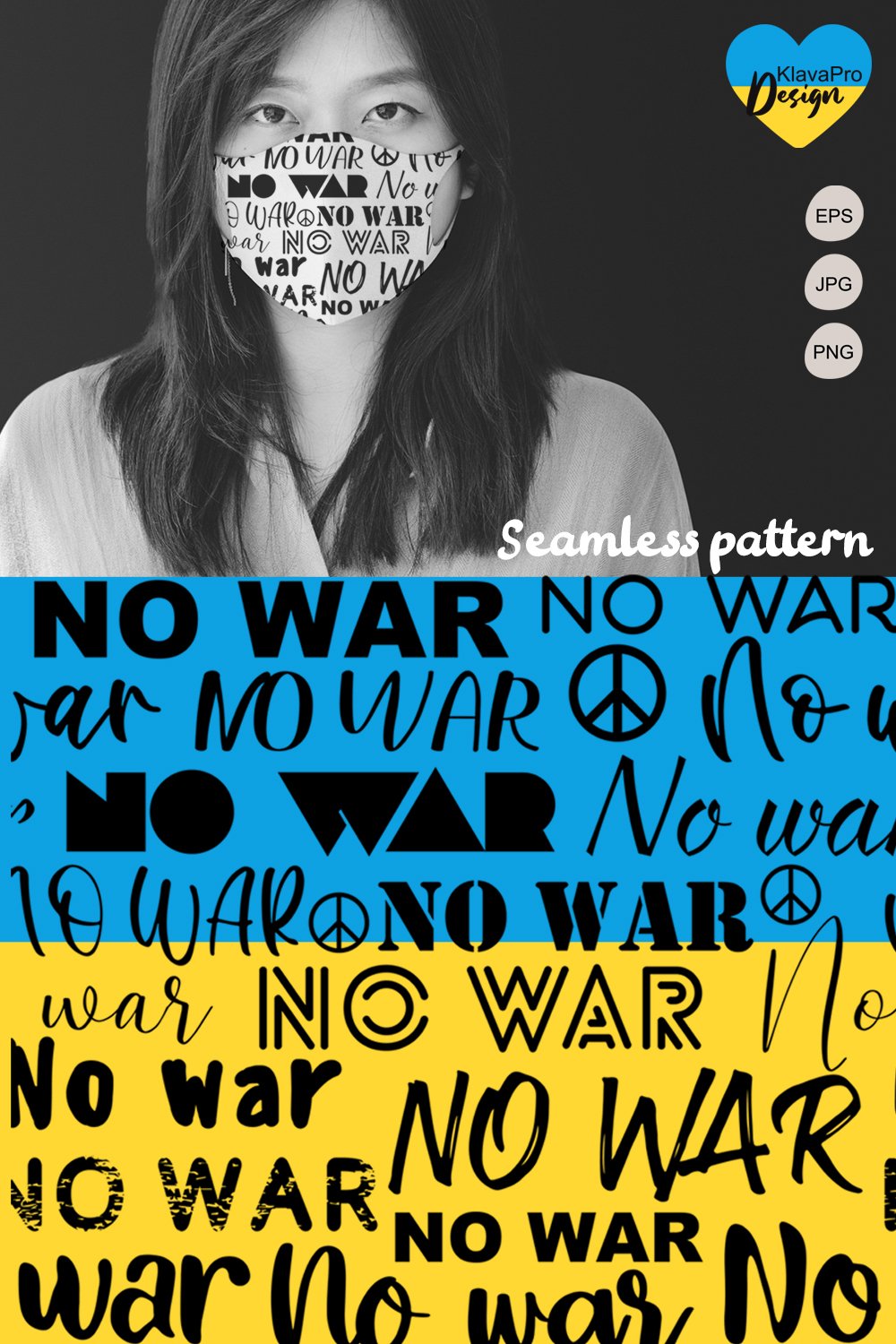 No war pattern. Peace print. Seamless Digital Paper