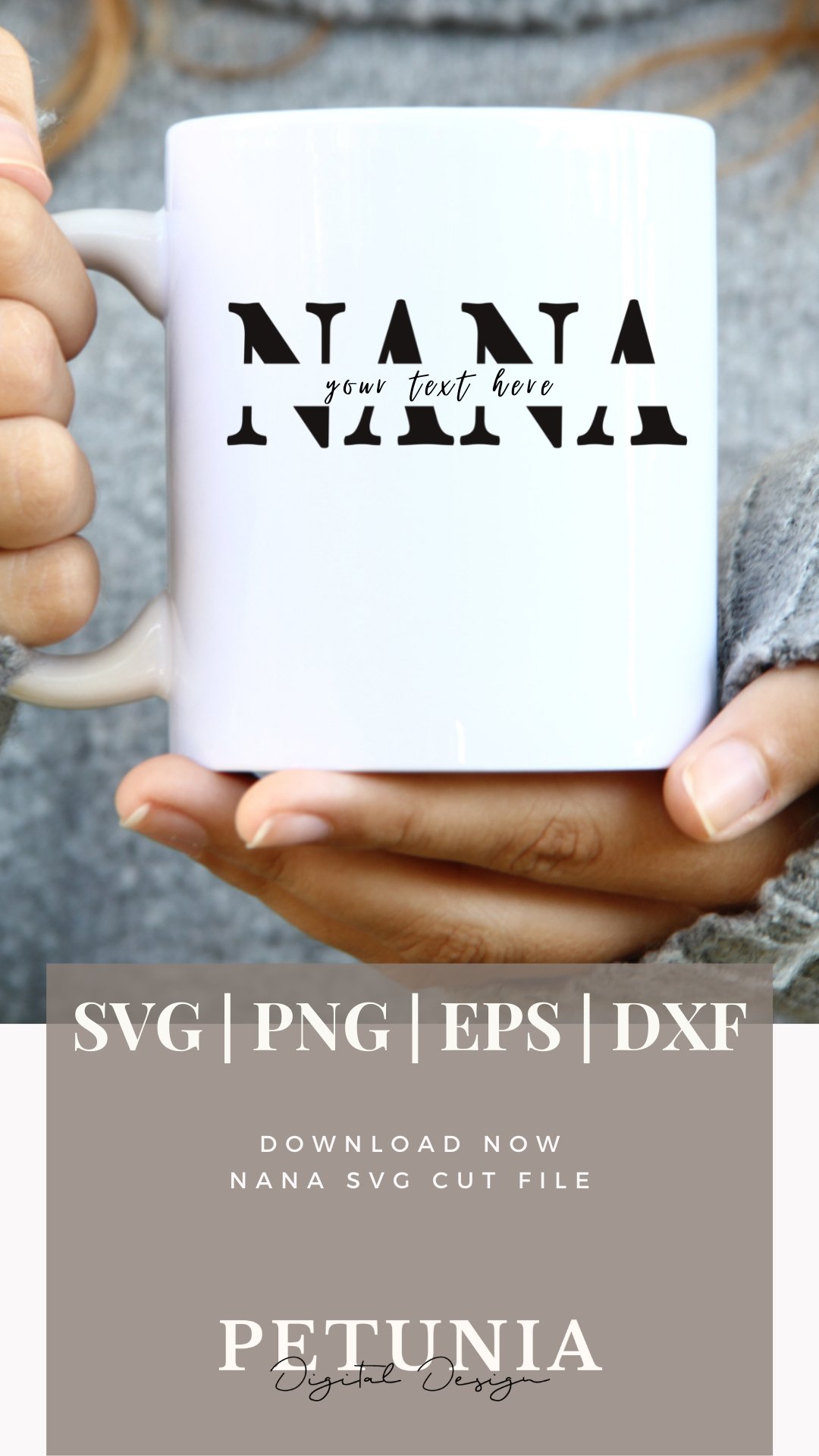 NANA Split Name Monogram SVG