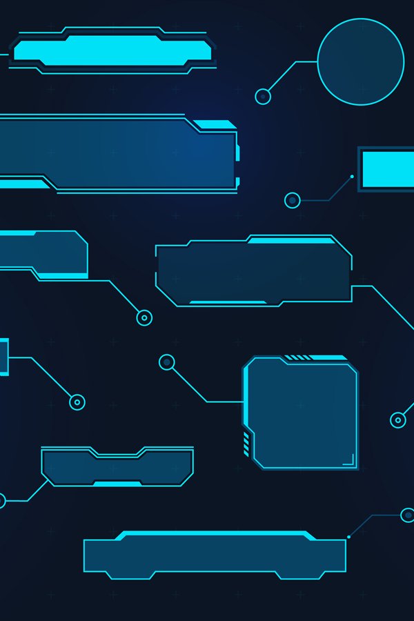 Futuristic callout titles. Virtual sci fi textbox for HUD. T