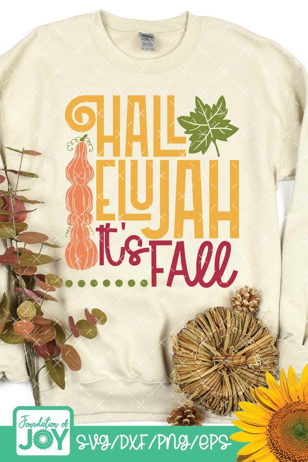 Fall Christian Design, Pumpkin Svg, Hallelujah it's Fall svg