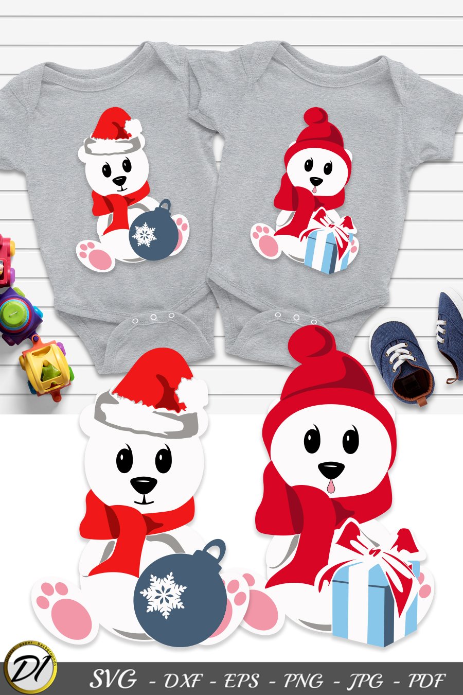 Teddy bear svg. Christmas polar bear. Santa bear . Baby svg.