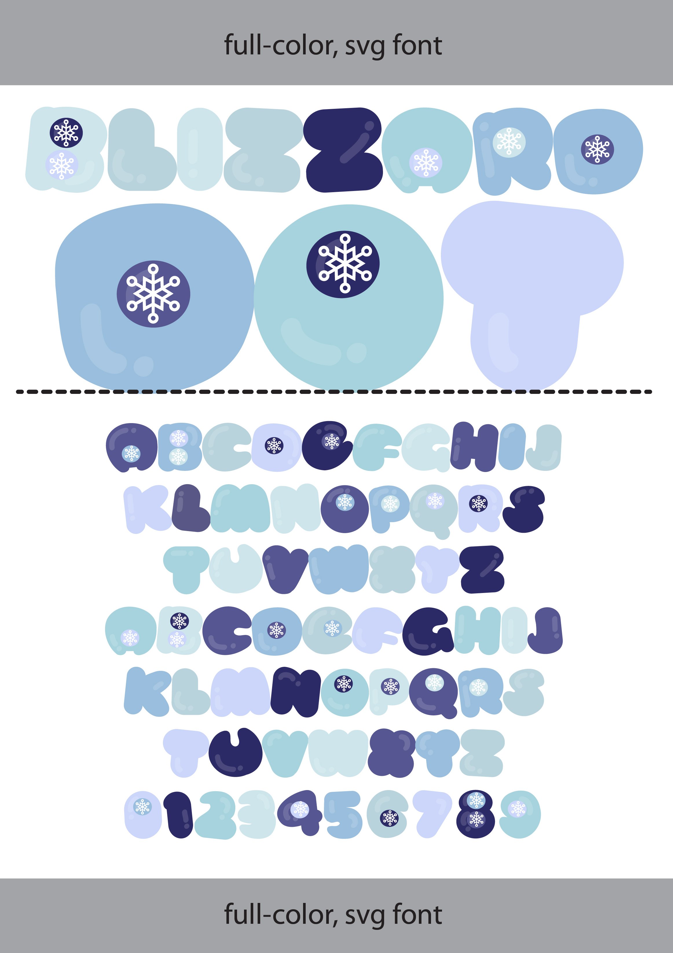 Full Color SVG Font great for Winter or Christmas