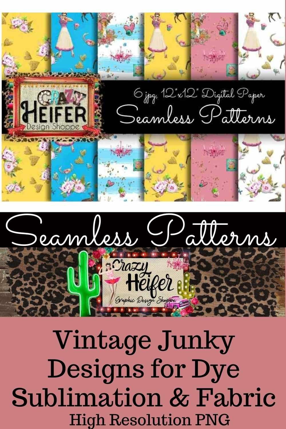 Seamless Pattern Vintage Retro Junky fabric (1544477)