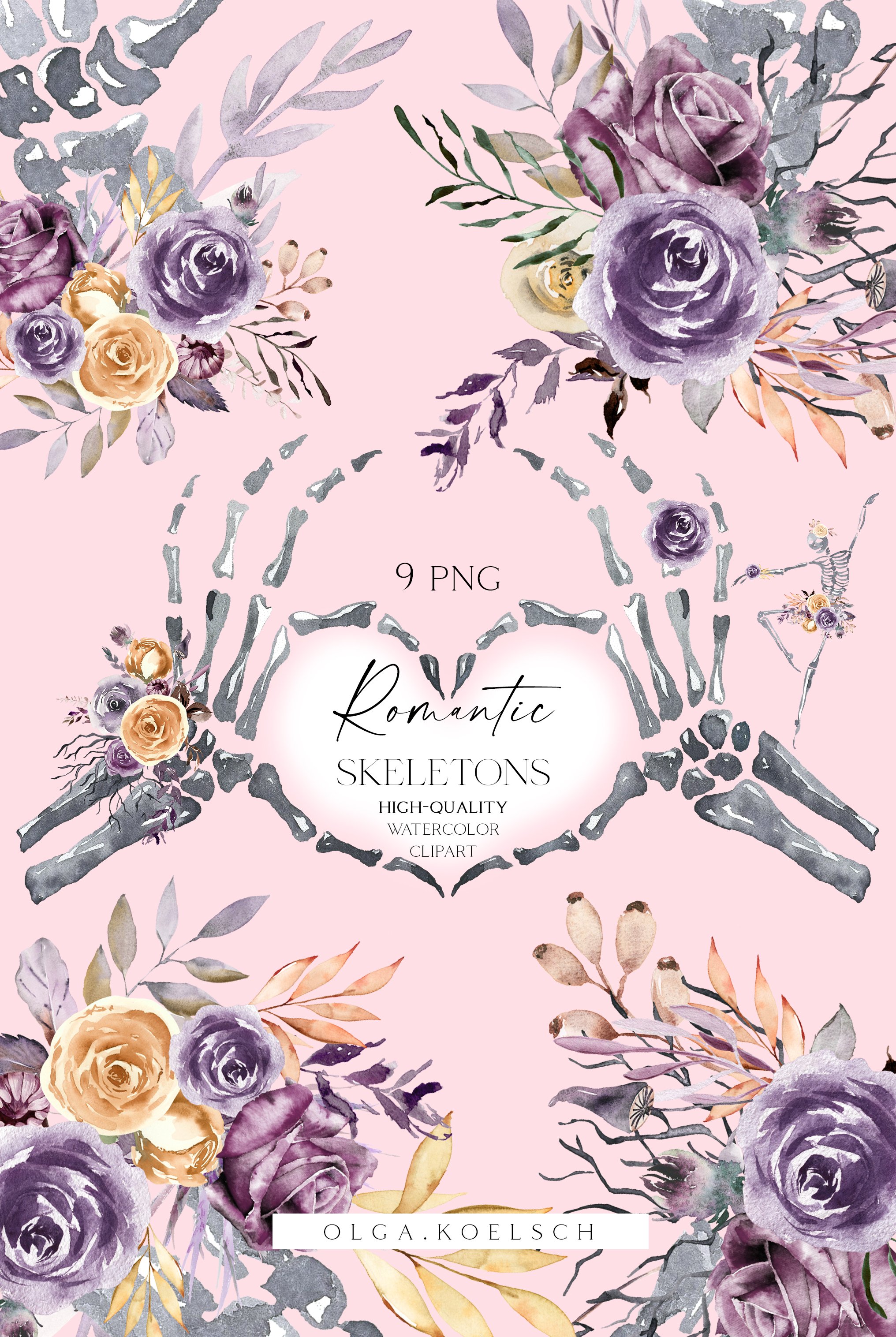 Halloween bundle, Witch clipart, black cat png, fall 131