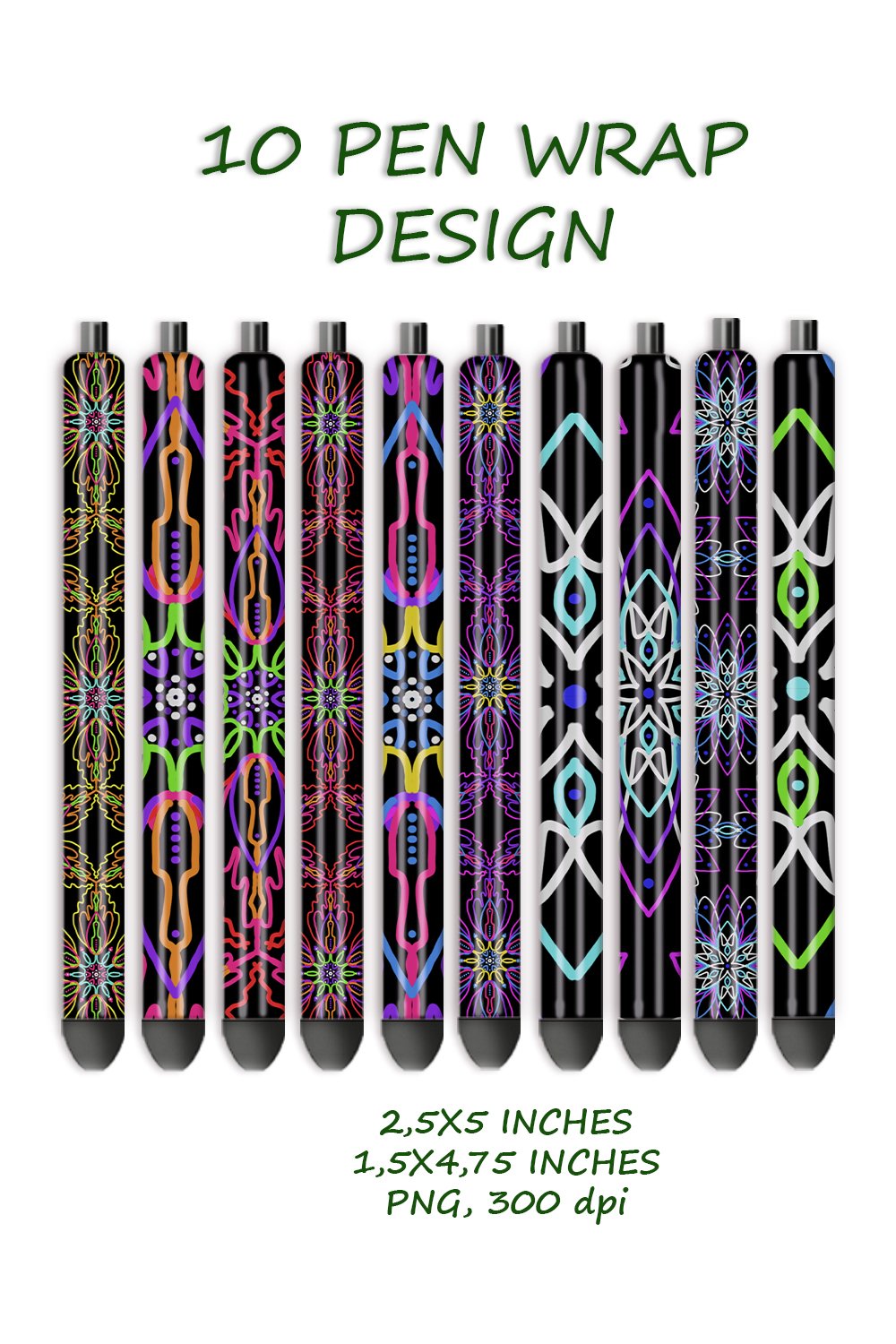 Ornamental Pen Wrap Design Bundle.v16 (1934915)