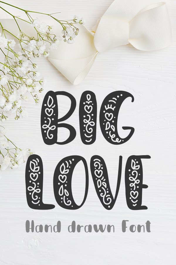 Big Love Hand Drawn Font