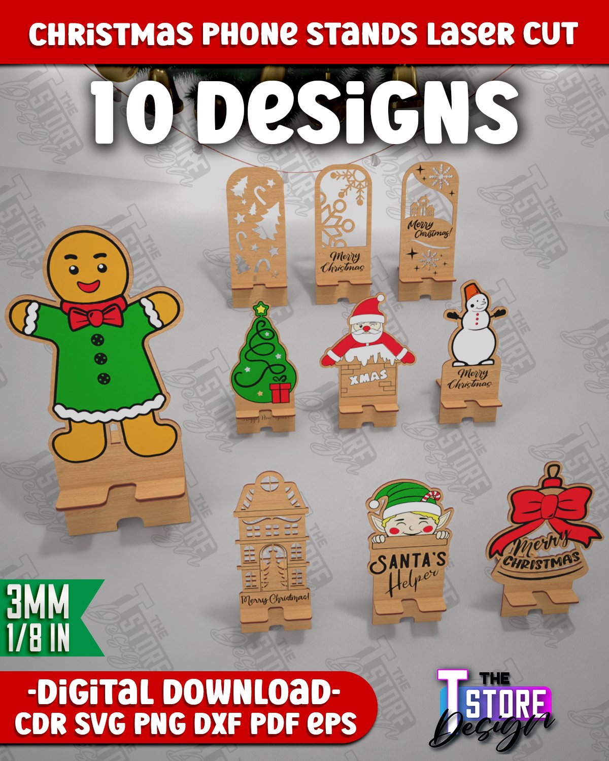 Christmas Phone Stands Bundle | Phone Holder| Christmas Gift